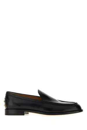 TOD'S Leather Loafers With Horsebit Detail - Black