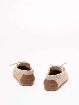 Miu Miu Suede And Leather Boat Shoes - Multicolor