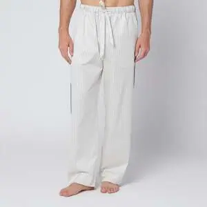 TEKLA Tekla Organic Cotton Striped Pyjama Trousers Black