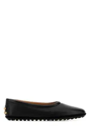 TOD'S Leather Ballerinas - Black