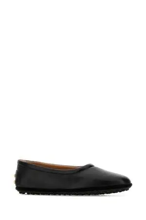 TOD'S Leather Ballerinas - Black