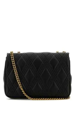 Valentino Garavani Nappa Leather Quilted Shoulder Bag - Black
