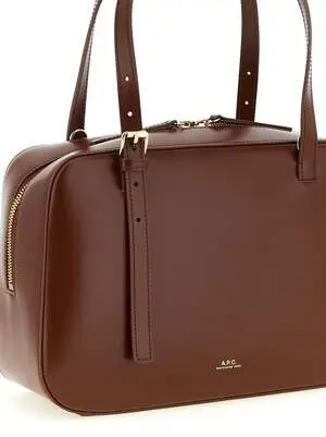 A.p.c. Virginie Box Smooth Leather Handbag - Brown
