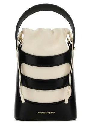 Alexander McQueen Two-tone Leather Mini The Rise Bucket Bag - Multicolor