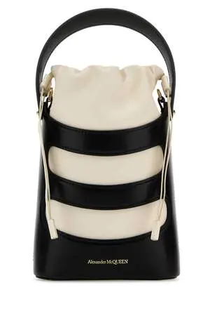 Alexander McQueen Two-tone Leather Mini The Rise Bucket Bag - Multicolor