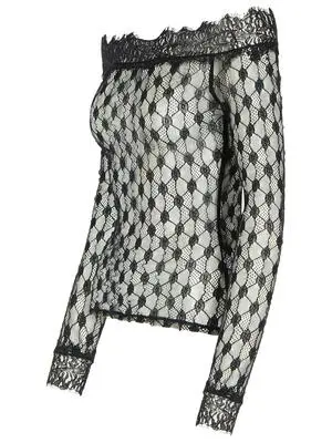 Isabel Marant Étoile Polyamide Blend Floral Lace Off-the-shoulder Sweater