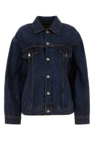 Balenciaga Dark Denim Hourglass Jacket - Blue