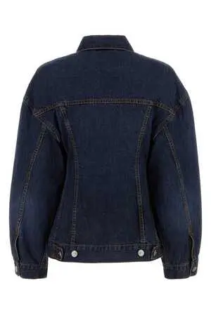 Balenciaga Dark Denim Hourglass Jacket - Blue