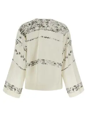 Alberta Ferretti Printed Linen Shirt