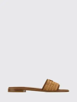 Prada Raffia Heeled Sandals - Brown