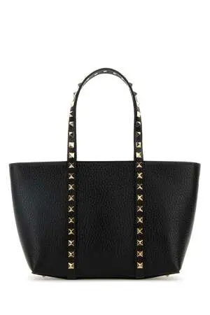 Valentino Garavani Rockstud Medium Leather Handbag - Black