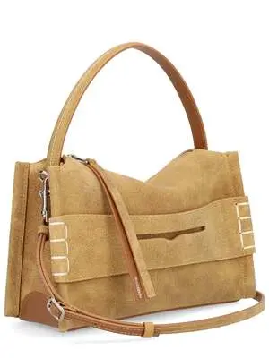 JW Anderson Suede Leather Loafer Bag - Yellow