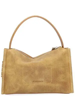 JW Anderson Suede Leather Loafer Bag - Yellow