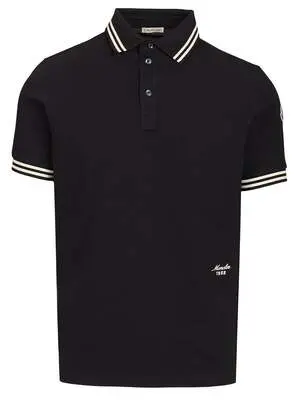 Moncler Piqué Polo Shirt - Black