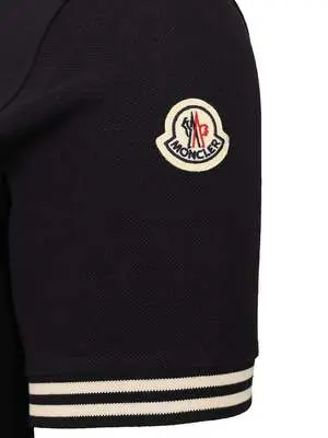 Moncler Piqué Polo Shirt - Black