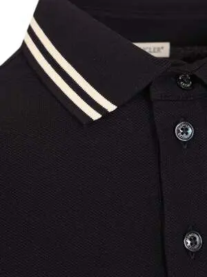 Moncler Piqué Polo Shirt - Black