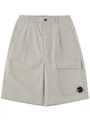 C.P. COMPANY Cargo Shorts With Logo Patch - Gray