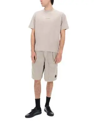 C.P. COMPANY Cargo Shorts With Logo Patch - Gray