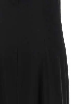 Peserico Pesatico Aurea Long Shiny Satin Dress With Rhinestone Embellishment