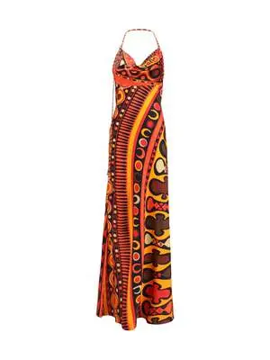 Emilio Pucci Long Silk-blend Printed Dress