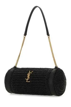 Saint Laurent Cassandre Raffia Shoulder Bag
