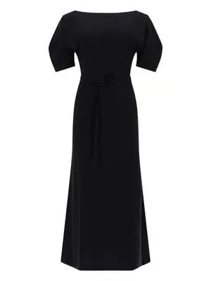 LEMAIRE Cotton Linen Midi Dress - Black
