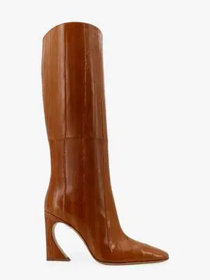 Fendi Hagfish Leather Knee-high Boots - Cream
