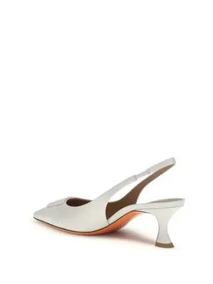 Santoni Taylor" Slingback Pumps - White