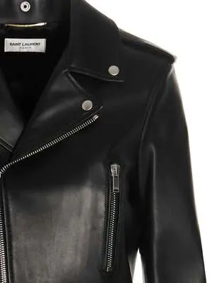Saint Laurent Leather Motorcycle Biker Jacket