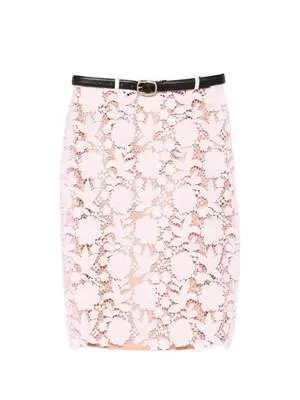 SELF-PORTRAIT Lace Midi Skirt - Multicolor