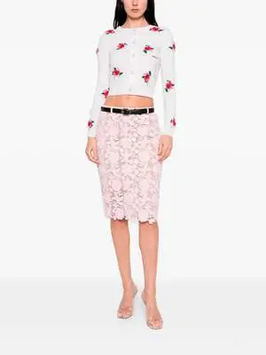 SELF-PORTRAIT Lace Midi Skirt - Multicolor