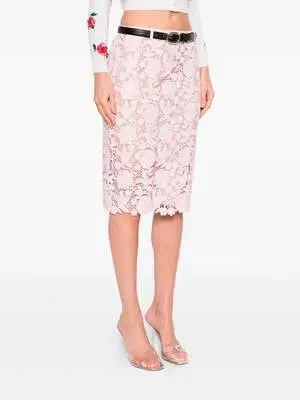 SELF-PORTRAIT Lace Midi Skirt - Multicolor