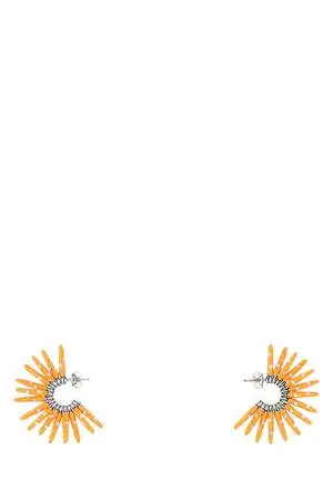 Bottega Veneta Embellished Hoop Earrings - Multicolor