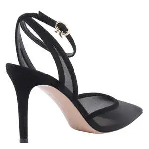 GIANVITO ROSSI Slingback Pumps With Ankle Strap And Stiletto Heel