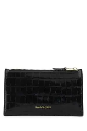 Alexander McQueen Black Leather Pouch