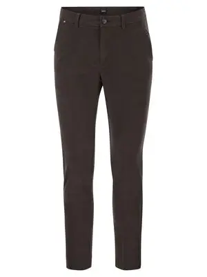 BOSS Slim Fit Stretch Cotton Chino Trousers - Brown