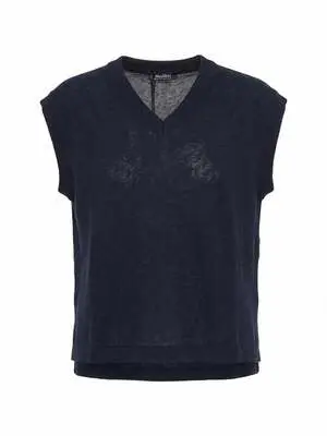 Max Mara Sleeveless Linen Vest - Multicolor