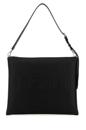 Fendi Leather Shoulder Bag - Black