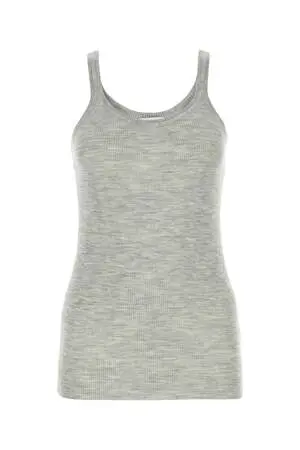 Bottega Veneta Ribbed Wool Tank Top - Gray