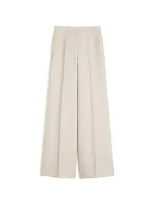 Max Mara Linen Wide Leg Trousers - Multicolor