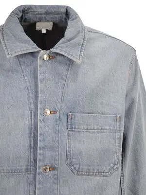 A.p.c. Cotton Denim Chore Jacket With Patch Pockets