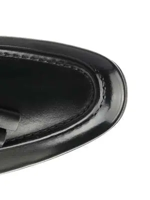 Santoni Brushed Leather Moccasin With Tassels