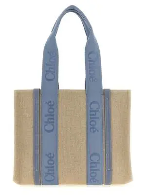 Chloé Medium Woody Shopping Bag - Blue