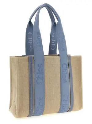 Chloé Medium Woody Shopping Bag - Blue