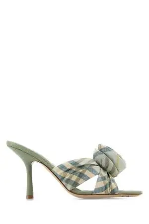 Burberry Embroidered Fabric Mews Mules - Multicolor