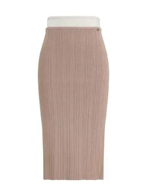 DIESEL® M-zinia Ribbed Knit Midi Skirt - Pink