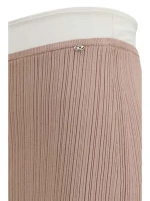 DIESEL® M-zinia Ribbed Knit Midi Skirt - Pink