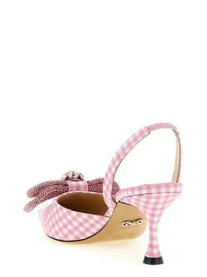 MACH &AMP; MACH Mach & Mach Vichy Double Bow Slingback Heels
