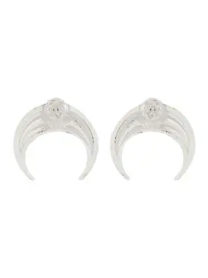 MARINE SERRE Moon Earrings - Silver