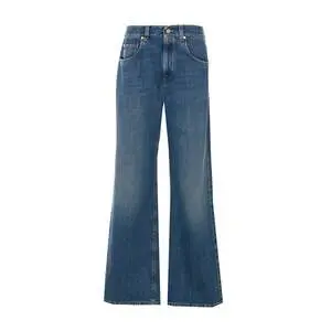 Brunello Cucinelli Loose Fit Denim Pants - Blue